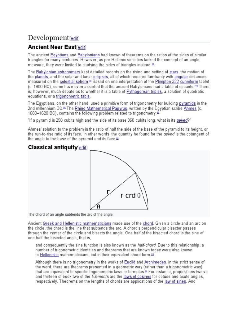 Development of Trigonometry | PDF | Trigonometric Functions | Trigonometry