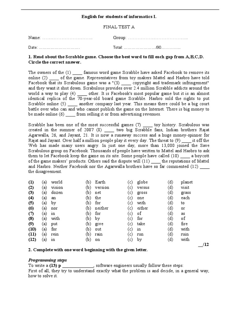 Date: . Total: /90 ... : Programming Steps | PDF | Computing | Software