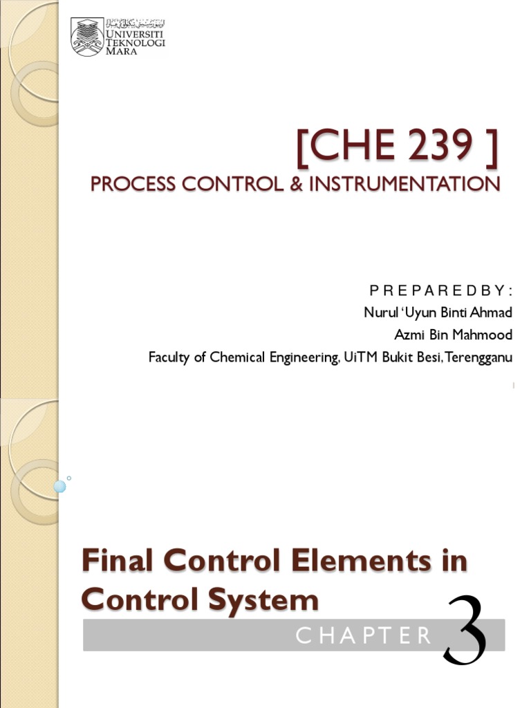Chapter 3 Final Control Element | Download Free PDF | Power Inverter ...