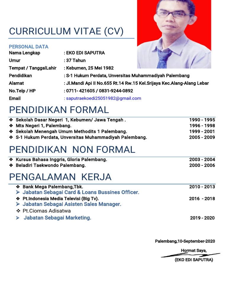 1.curriculum Vitae CV - Dwi Sukses Gemilang PDF | PDF