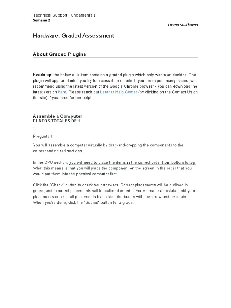 Hardware Graded Assessment | PDF