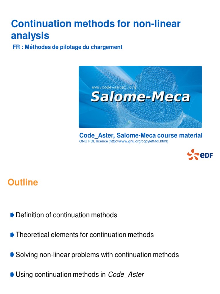 Continuation Methods For Non-Linear Analysis: FR: Méthodes de Pilotage Du Chargement | PDF ...