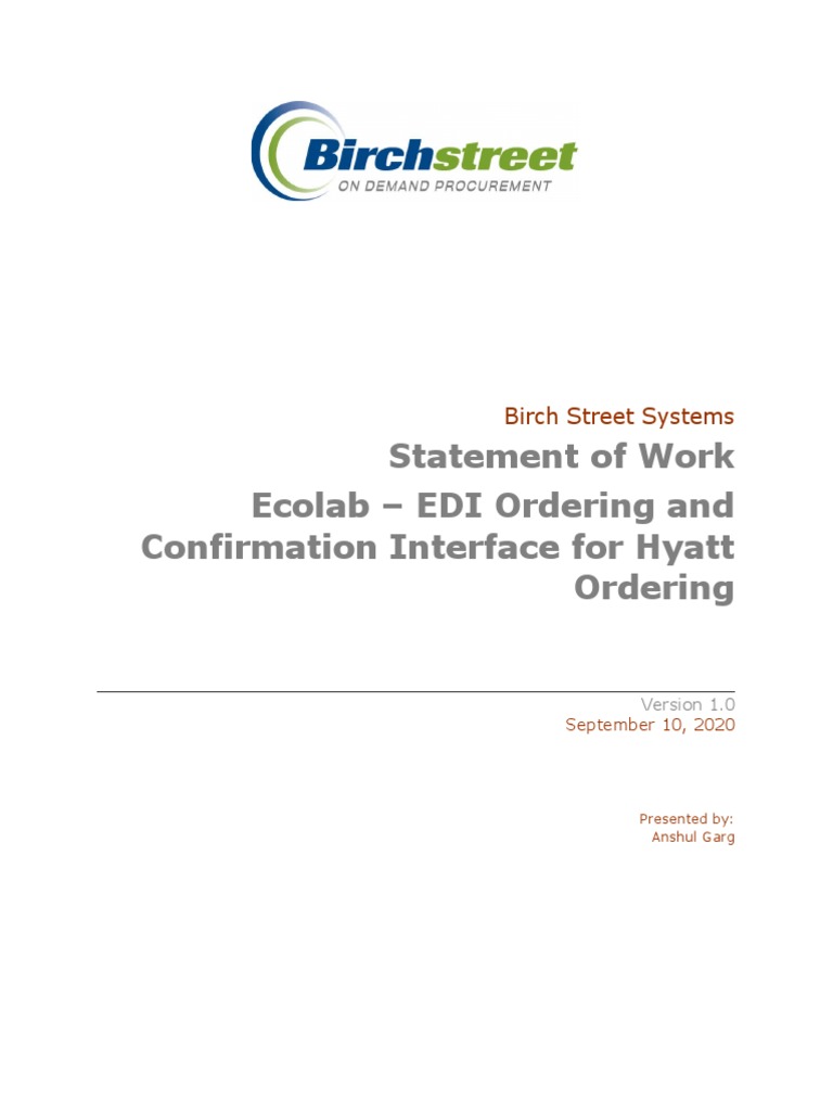 EDI 850 (PO) Statement of Work-Revised | PDF | Electronic Data ...