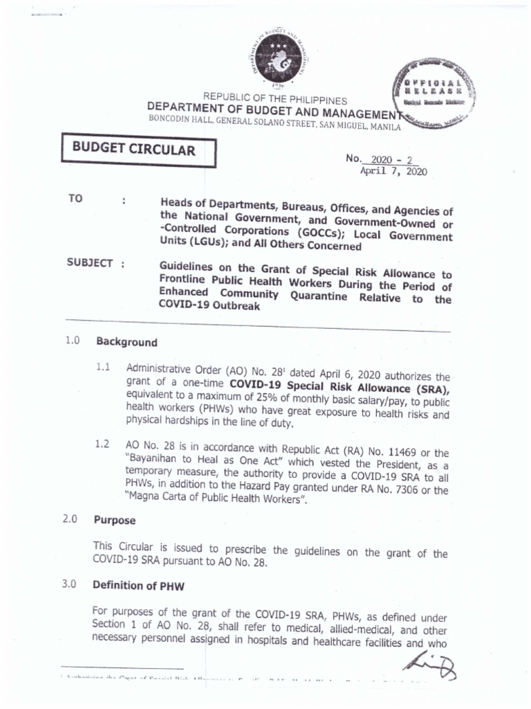 Budget Circular No. 2020-02 | PDF
