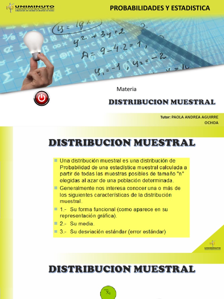 3.1 Plantilla de Distribución Muestral Con Ejercicios Parte 1 | PDF | Desviación Estándar ...