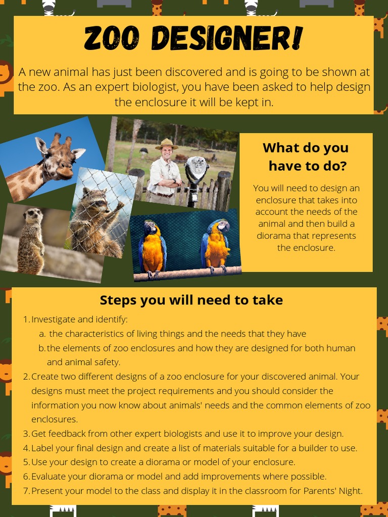 Zoo Designer Design Brief | PDF | Zoo | Cognition