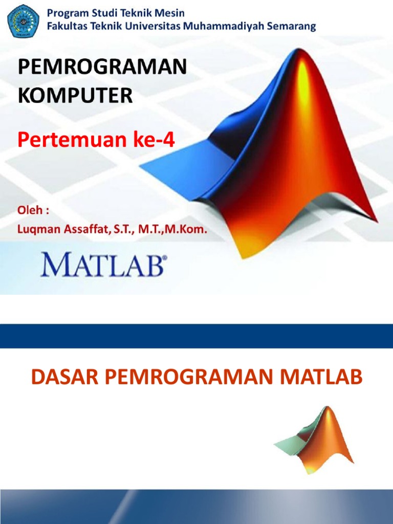 Pemrograman Dasar Matlab | PDF