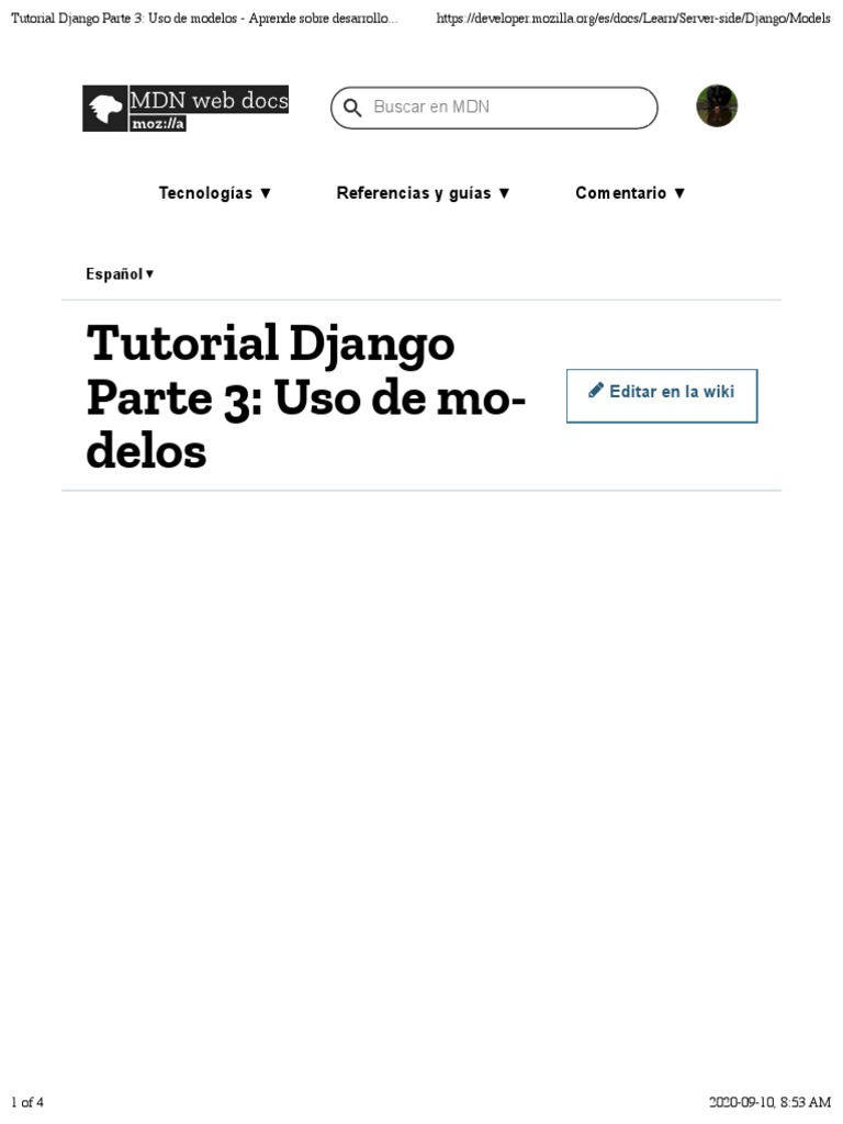 Tutorial Django Parte 3: Uso de Modelos - Aprende Sobre Desarrollo Web ...