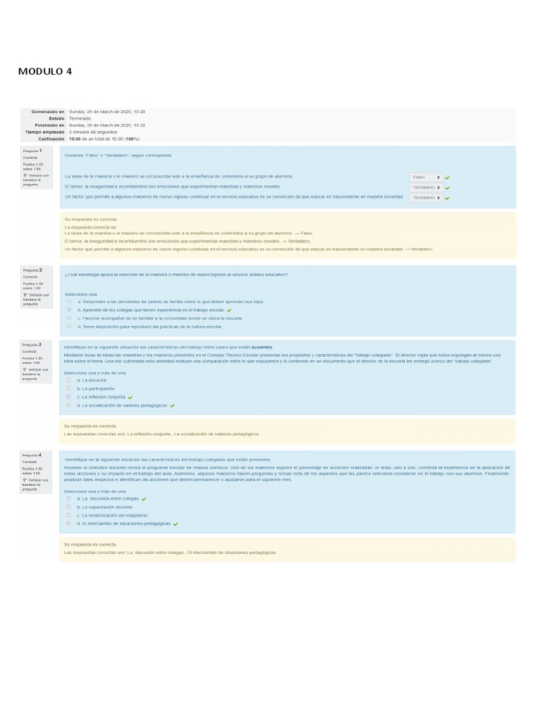 Respuestas Del Modulo 4 | PDF