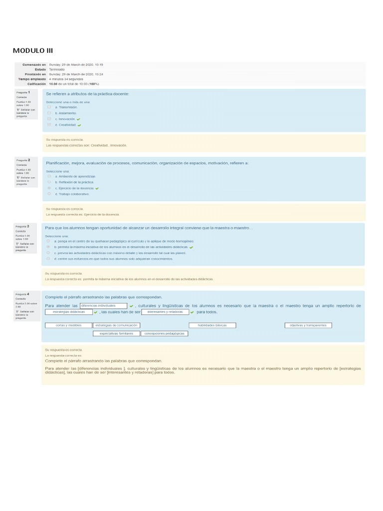 Respuestas Modulo 3 | PDF
