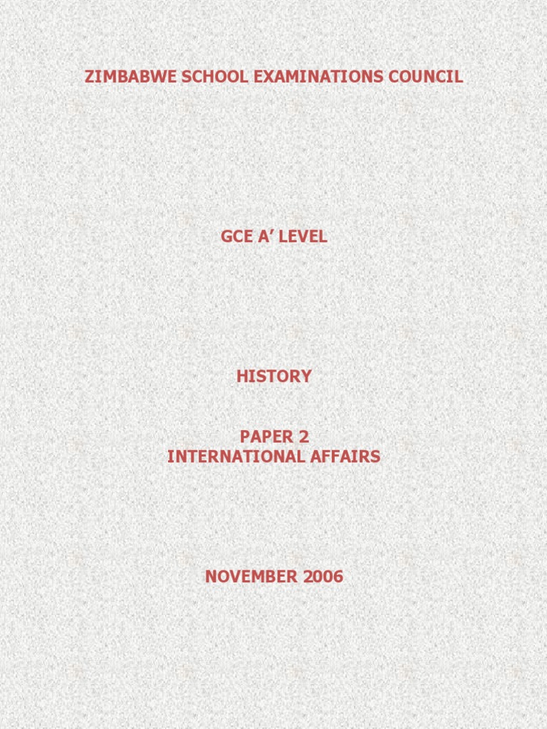 History November 2006 Paper 2 | PDF | Nationalism | Democracy
