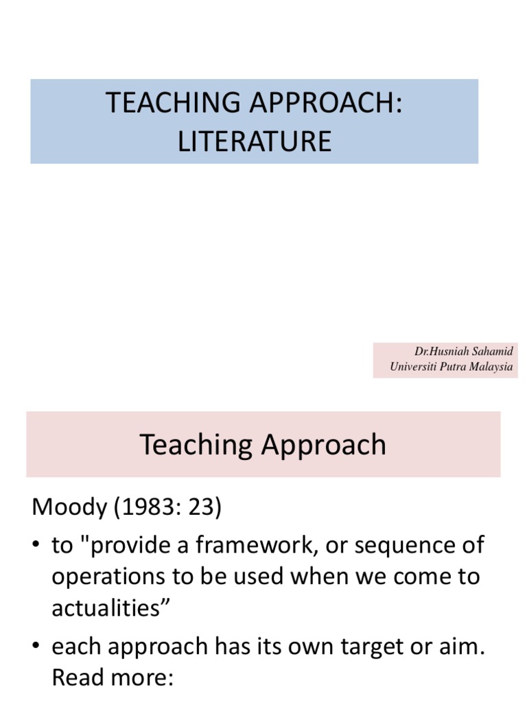 Effective Literature Teaching Approaches | PDF | Reading Comprehension ...