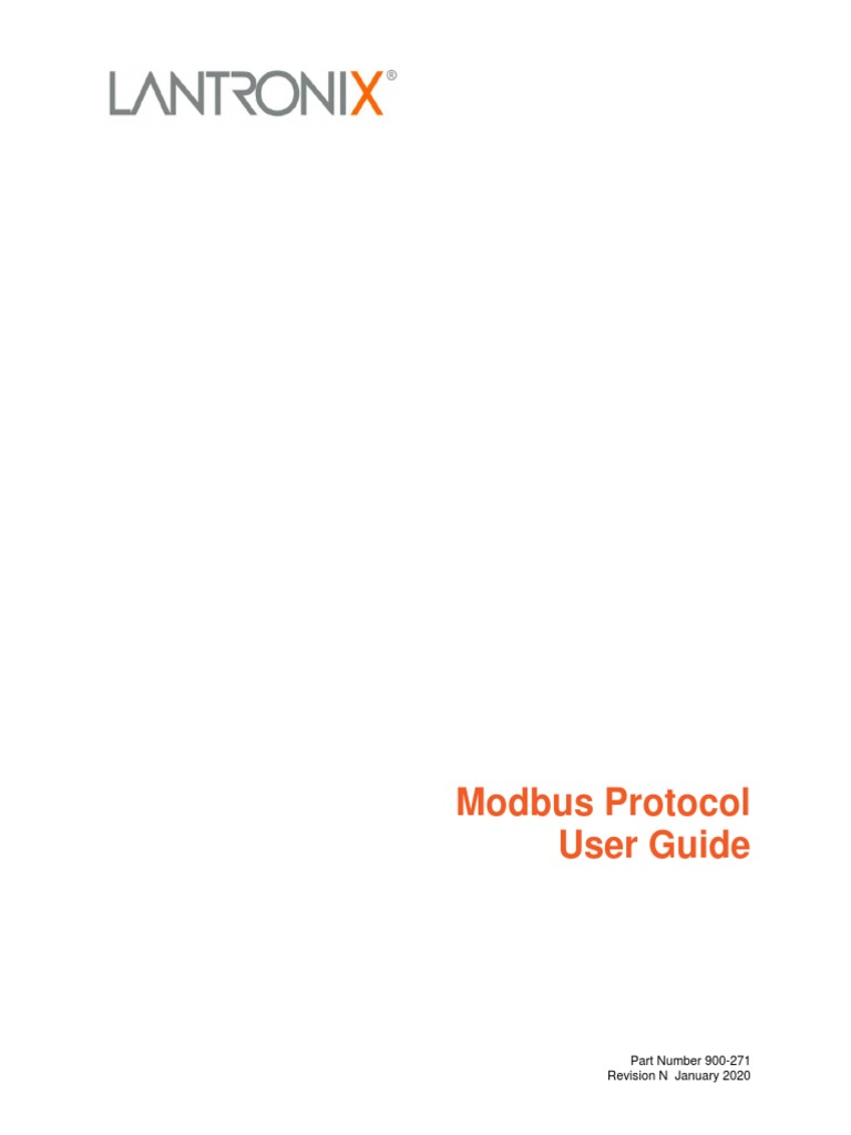 Modbus Protocol User Guide: Part Number 900-271 Revision N January 2020 ...