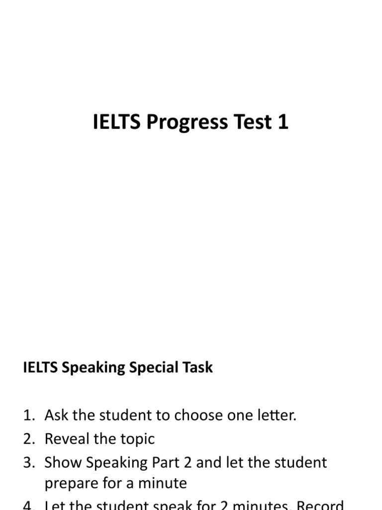 IELTS Progress Test 1 | PDF