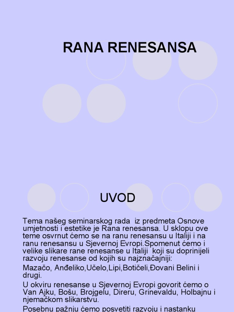 Rana Renesansa | PDF