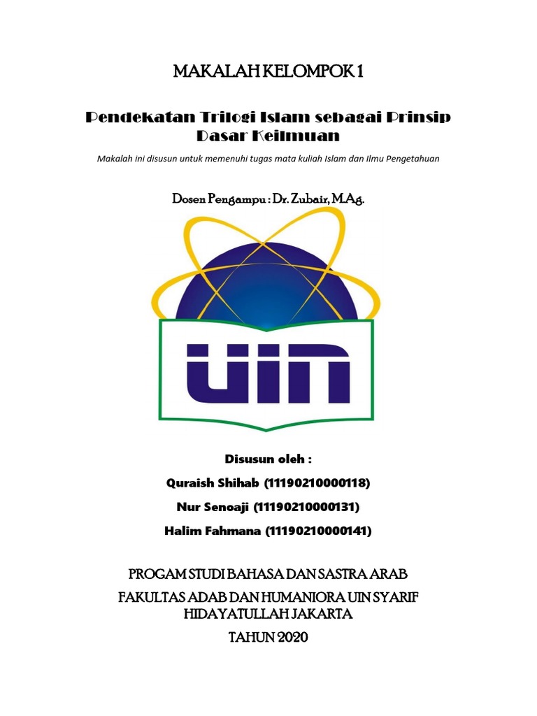 Pendekatan Trilogi Islam Sebagai Prinsip Dasar Ilmu Pengetahuan | PDF