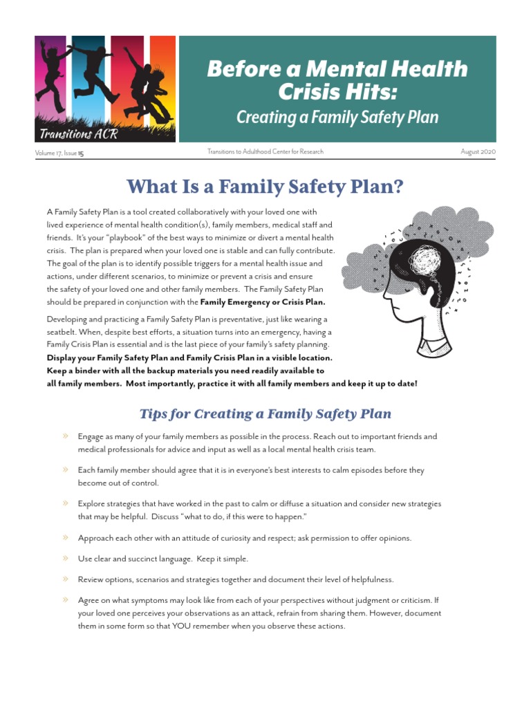 Creating A Family Safety Plan | PDF | Mental Health | United States ...
