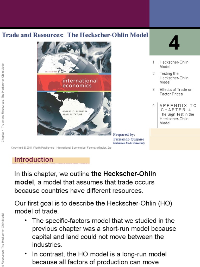 Trade and Resources: The Heckscher-Ohlin Model | PDF | Labour Economics ...