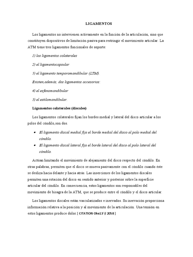 Ligamentos Del Atm | PDF | Articulación | Sistema musculoesquelético