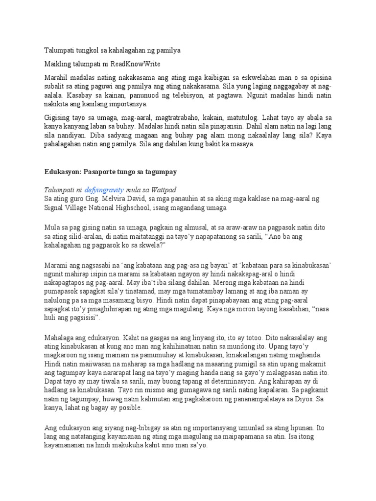 Filipino Talumpati | PDF