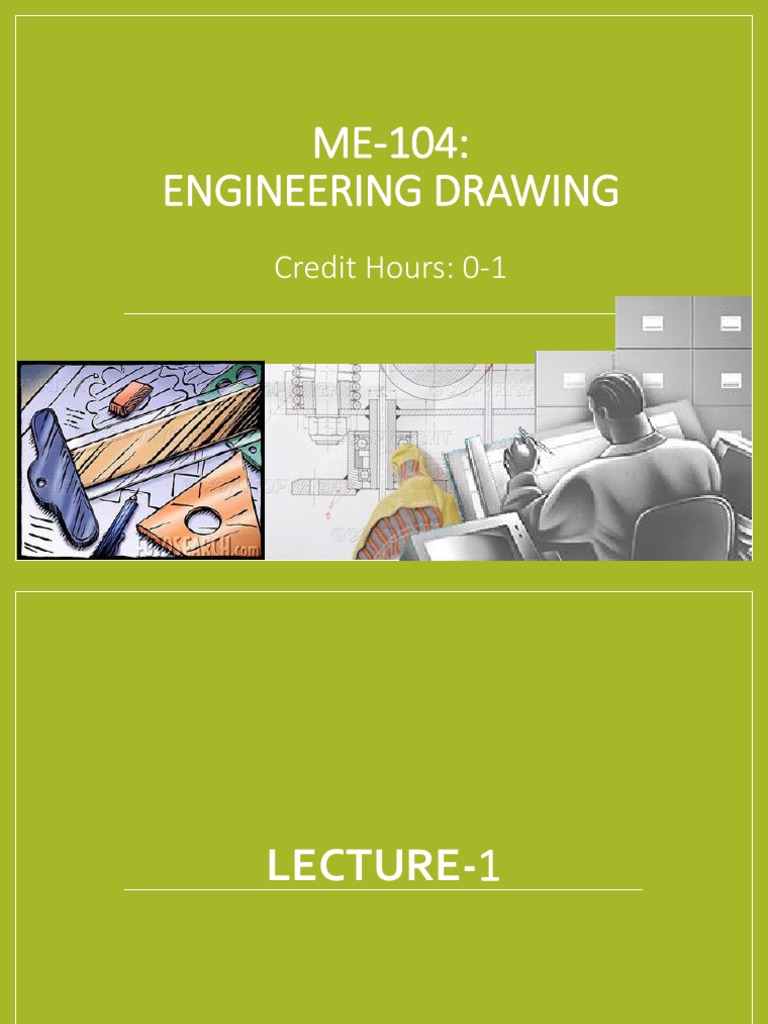 Lec-1 Engineering Drawing | PDF | Technical Drawing | Drawing