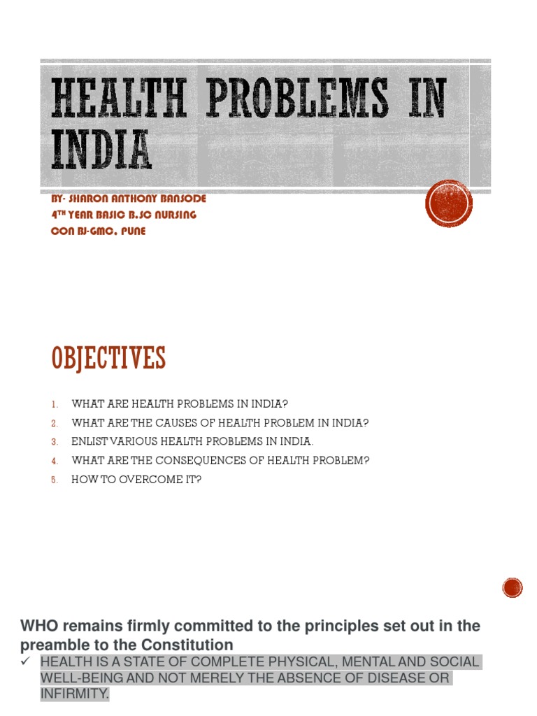 Health Problems in India | PDF | Non Communicable Disease | Sanitation