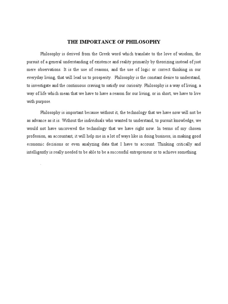 The Importance of Philosophy | PDF