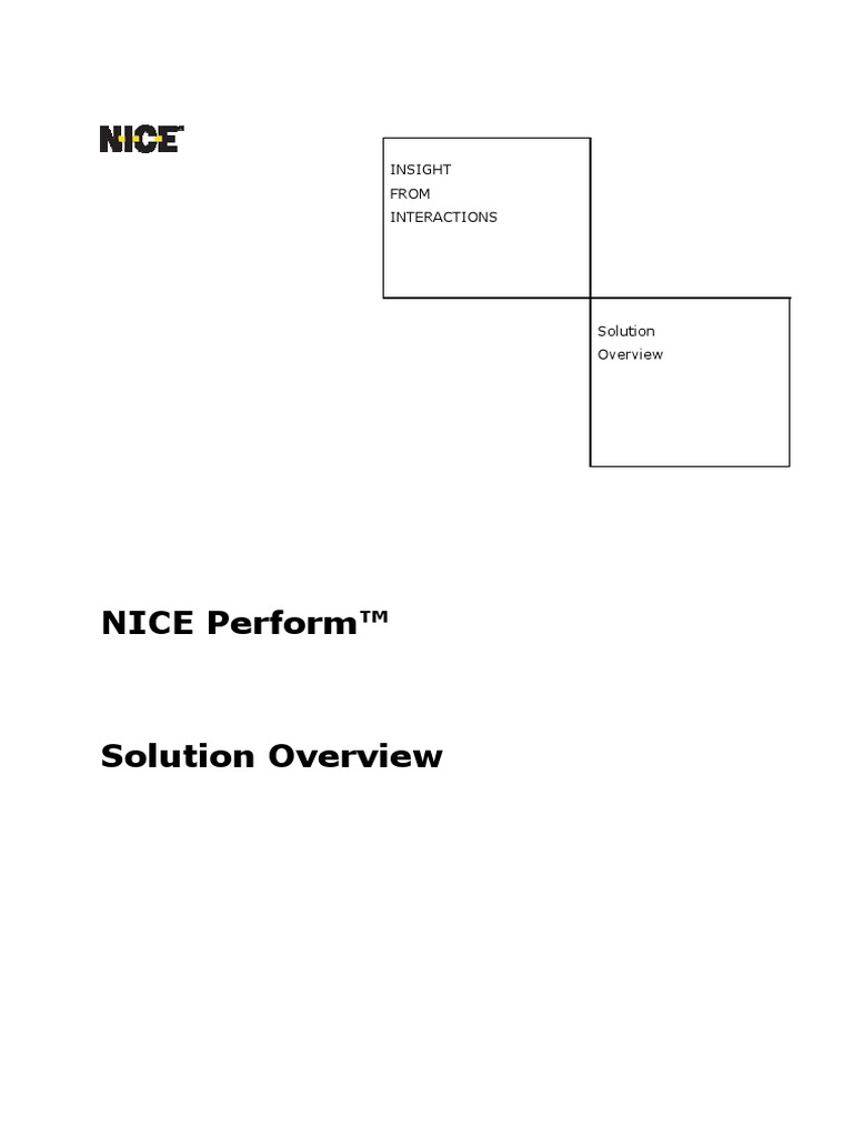 NICE Perform™: Insight From Interactions | PDF | Web Application ...