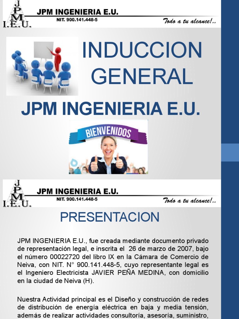 Induccion General-Jpm I.E.U | PDF | Seguridad y salud ocupacional ...