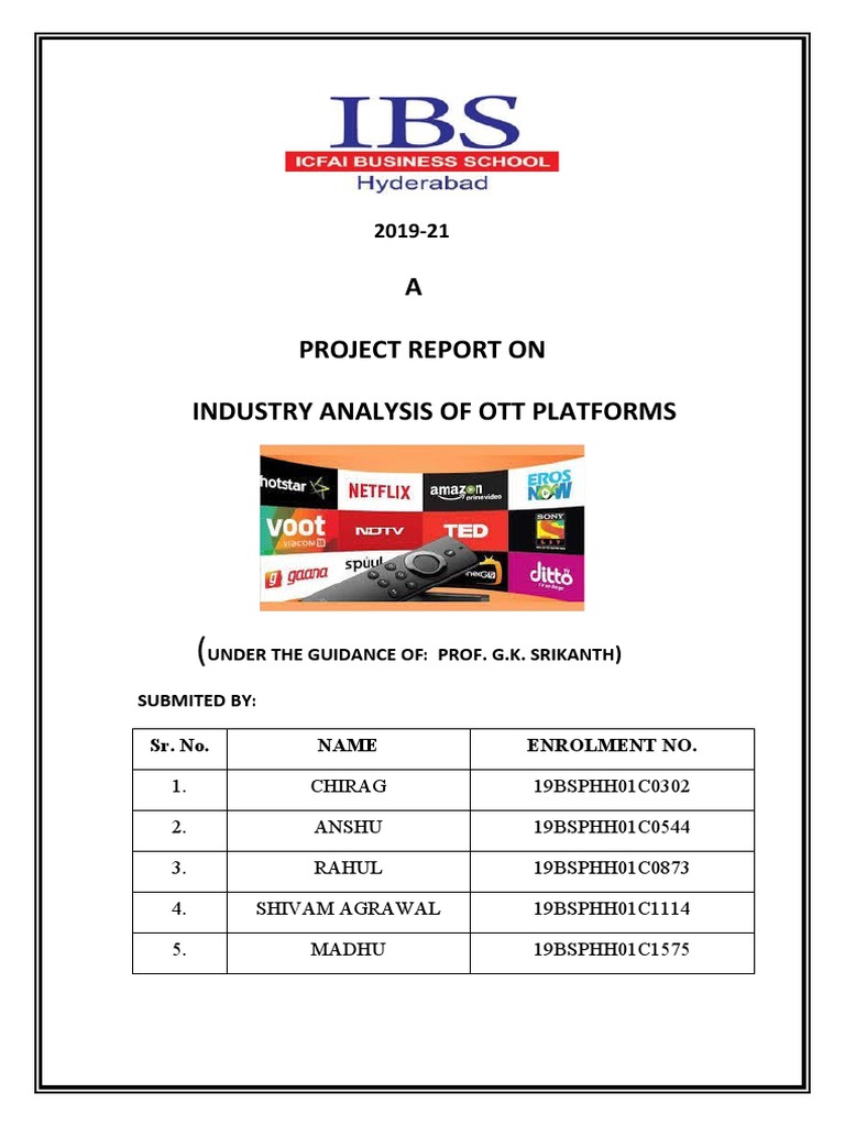 OTT Platforms Industry Analysis in India | PDF | Netflix | Streaming Media