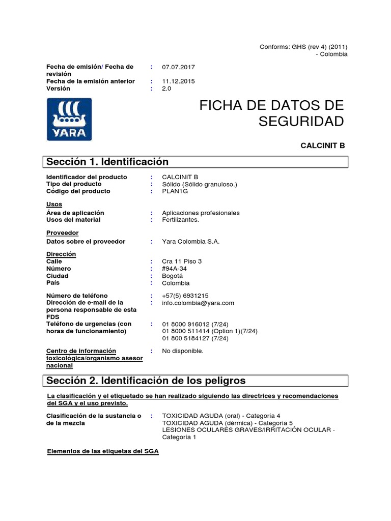 Calcinit B 2.0 20200910 | PDF | Contaminación | Guante