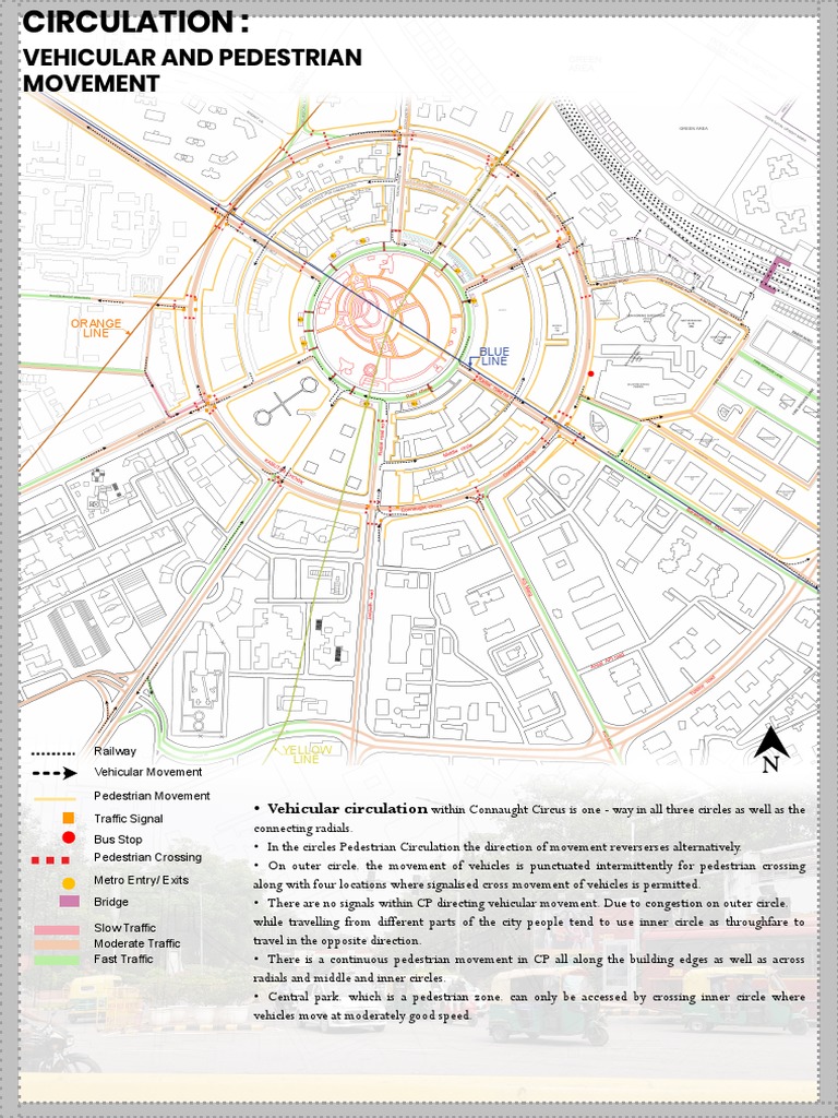 Circulation & Movement in Connaught Circus | PDF