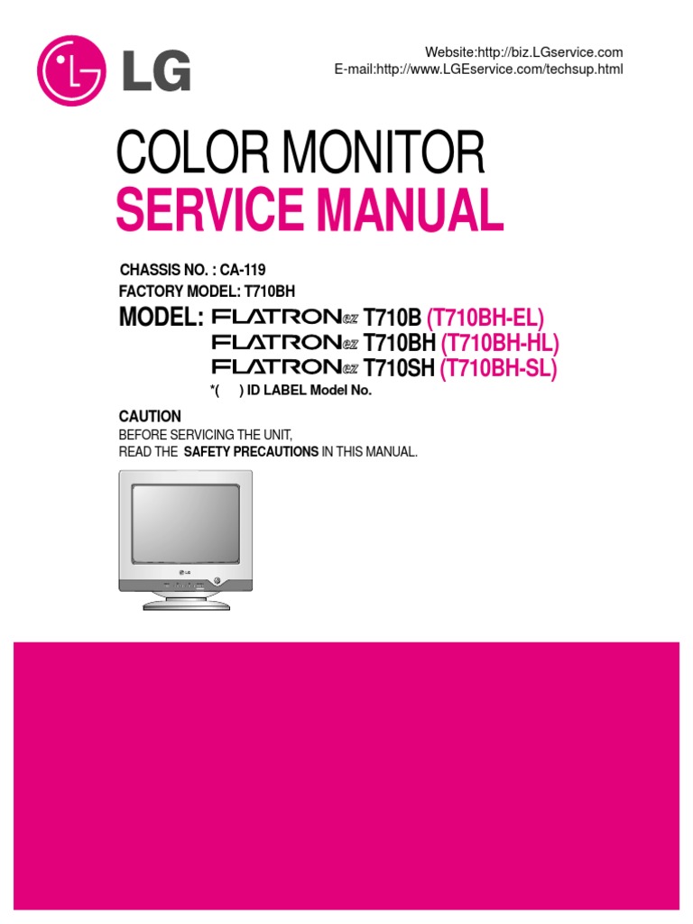 Color Monitor: Service Manual | PDF | Rectifier | Physical Quantities