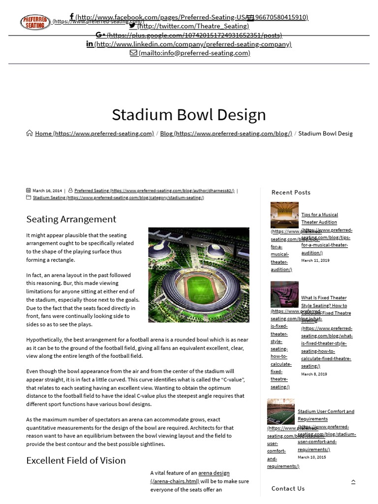 Stadium Bowl Design | PDF