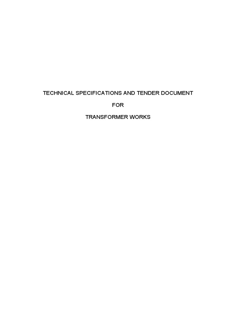 Technical Specification - Transformer (31-8-2020) | Download Free PDF ...