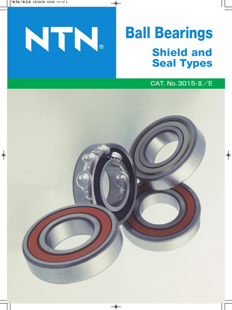 Ball Bearings: Shield and Seal Types | PDF | Bearing (Mechanical ...
