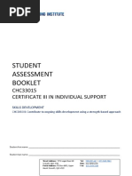 CHCDIS012 Student Assessment Booklet.v1.0 | PDF | Empowerment | Autonomy