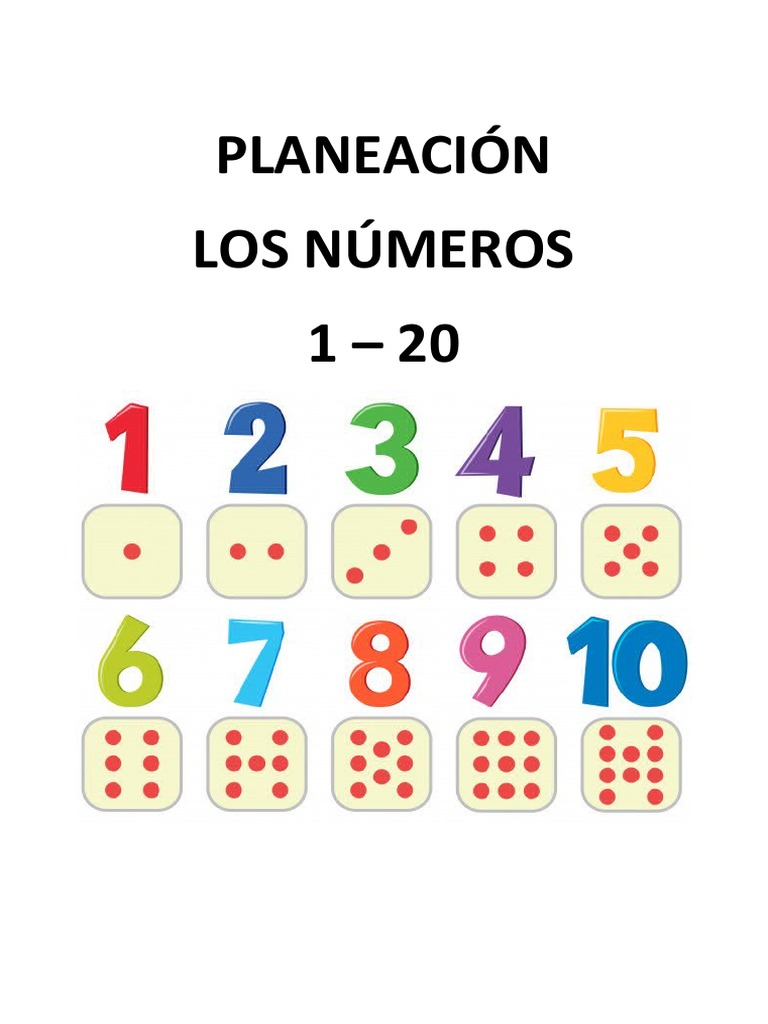 Plan Numeros 1 Al 20 | PDF | Aprendizaje | Planificación