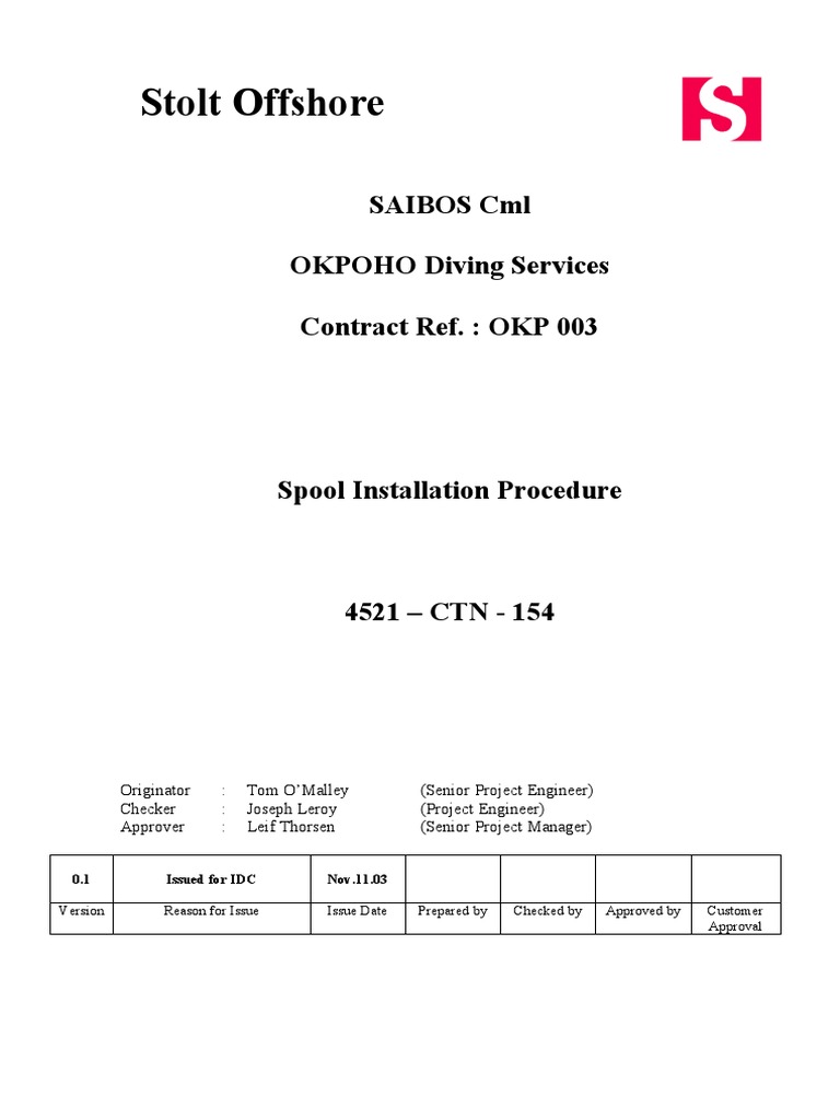 Pigging Head and Spool Installation | PDF | Underwater Diving ...