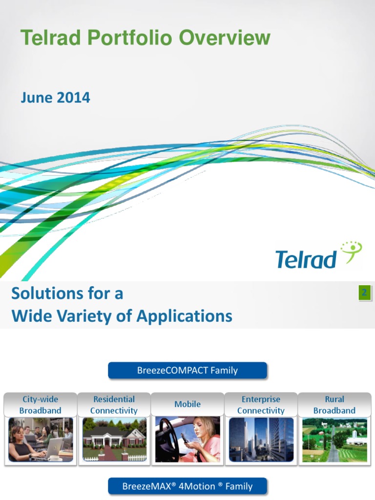 Telrad 4G Portfolio Overview | PDF | 4 G | Lte (Telecommunication)