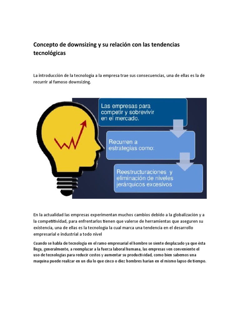 Concepto de Downsizing y Su Relación Con Las Tendencias Tecnológicas | PDF | Gestión de recursos ...