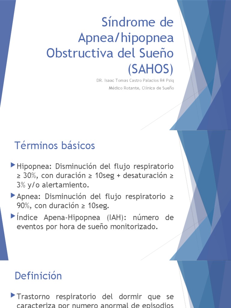 Síndrome de Apnea Obstructiva del Sueño (SAOS) | PDF | Apnea | Hipertensión