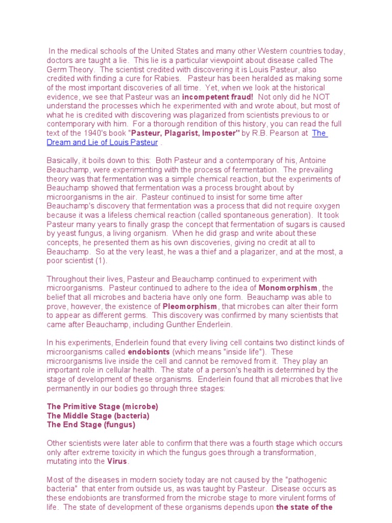 Germ Theory | PDF | Pathogen | Microorganism