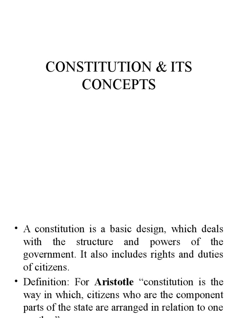 Consitution - Meaning, Need, Types | PDF | Constitution | Rights