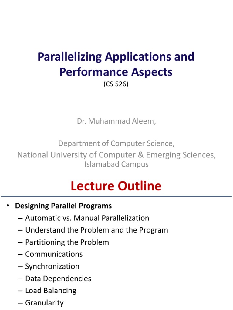 CS526 3 Design of Parallel Programs | PDF | Parallel Computing | Central Processing Unit
