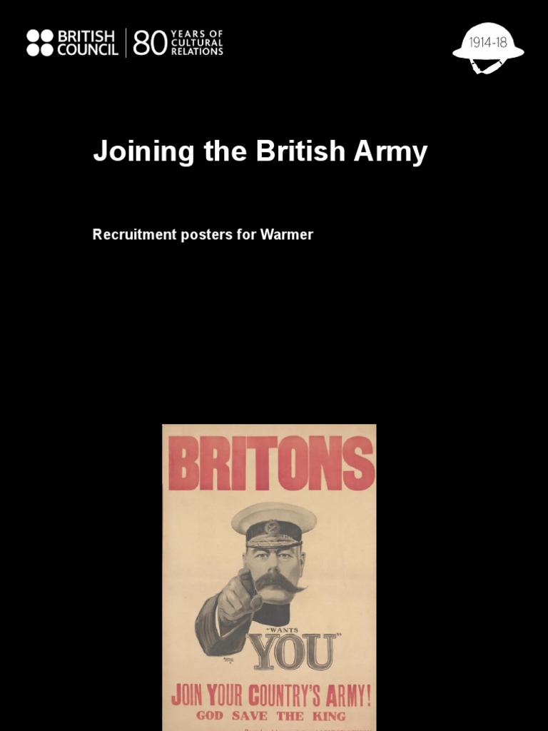 Joining The British Army-Recruitment Posters For Warmer | PDF ...