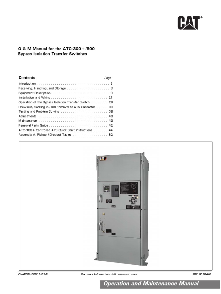 ATC-300+/800 Bypass Isolation Manual | PDF | Switch | Electrical Connector