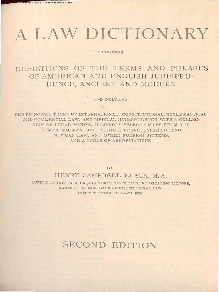 Blacks Law Dictionary PDF | PDF | Dictionary | Government