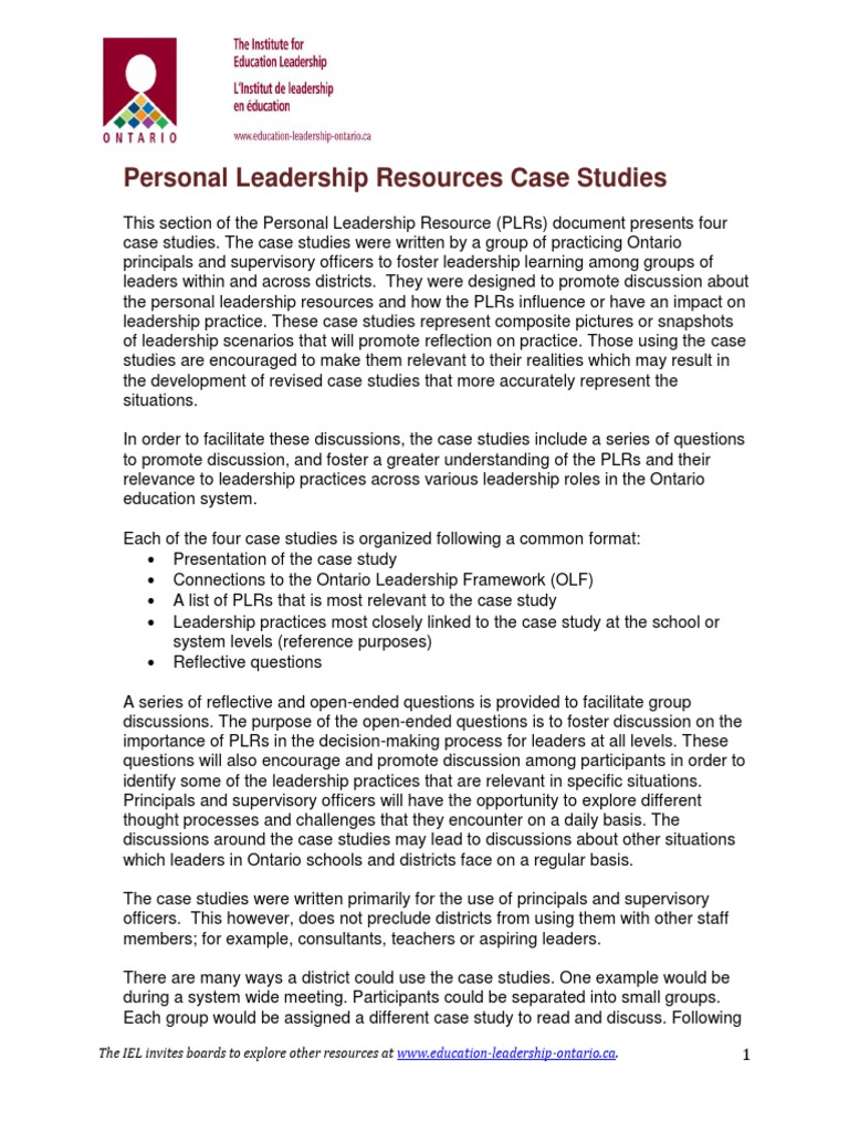 Personal Leadership Resources Case Studies: The IEL Invites Boards To ...