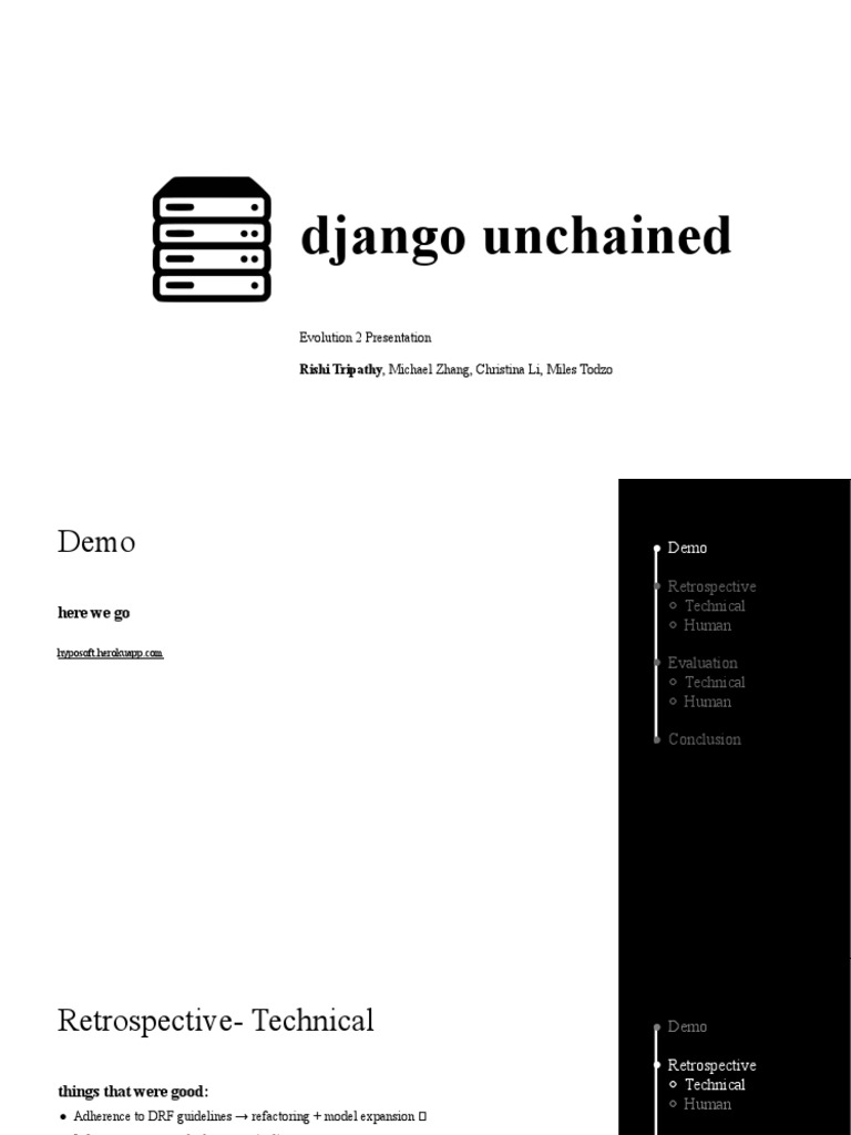 Django Unchained: Project Retrospective Insights | PDF